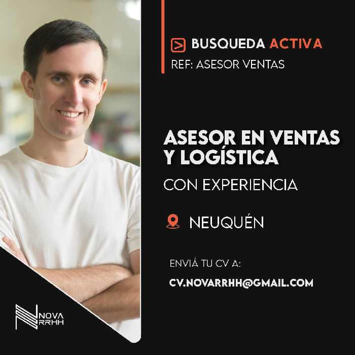 (CUBIERTO) ASESOR EN VENTAS Y LOGÍSTICA (con experiencia) :: Nova RRHH